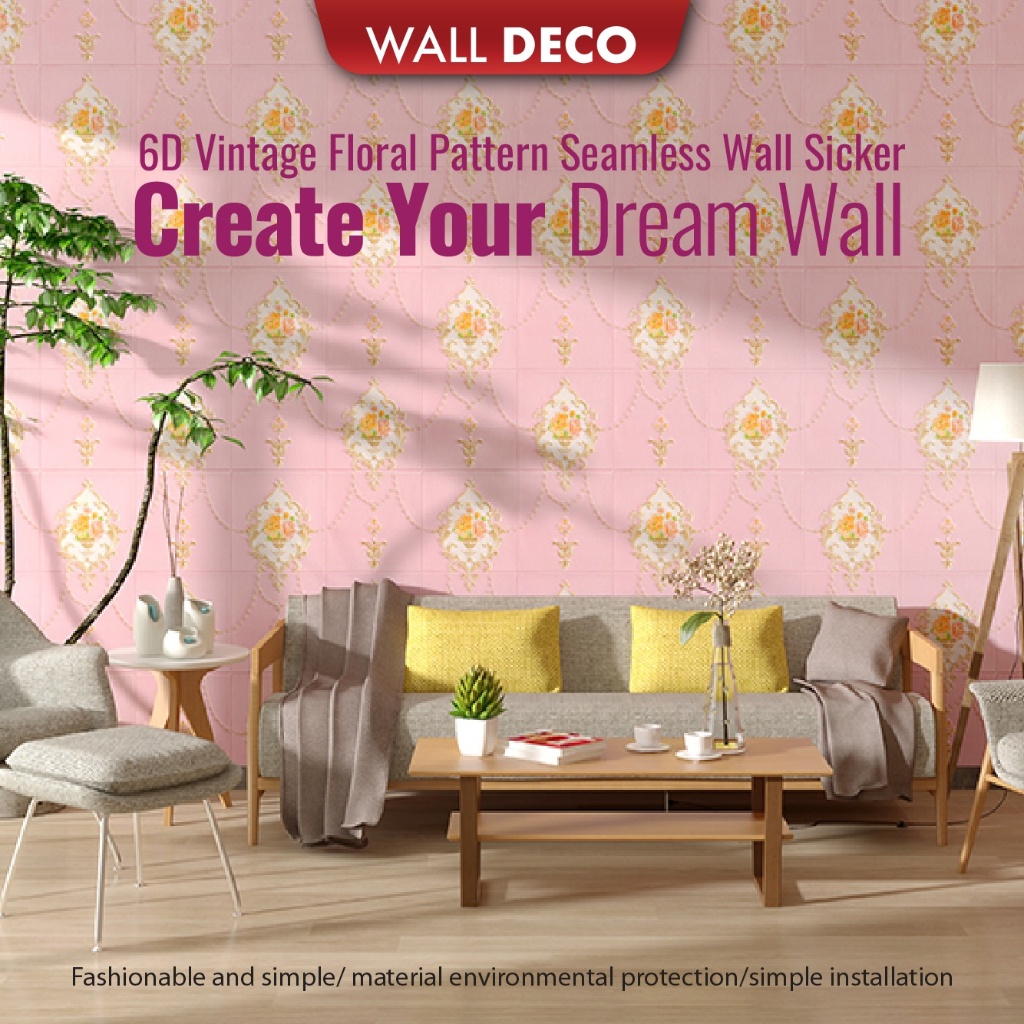 XL:70CM X 70CM [6D SEAMLESS FLORAL] 3D WALL PAPER 3D WALLPAPER 3D WALL ...