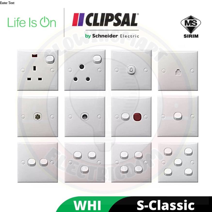 SCHNEIDER CLIPSAL S-Classic Series SWITCH & SOCKETS OUTLET (HIGH ...