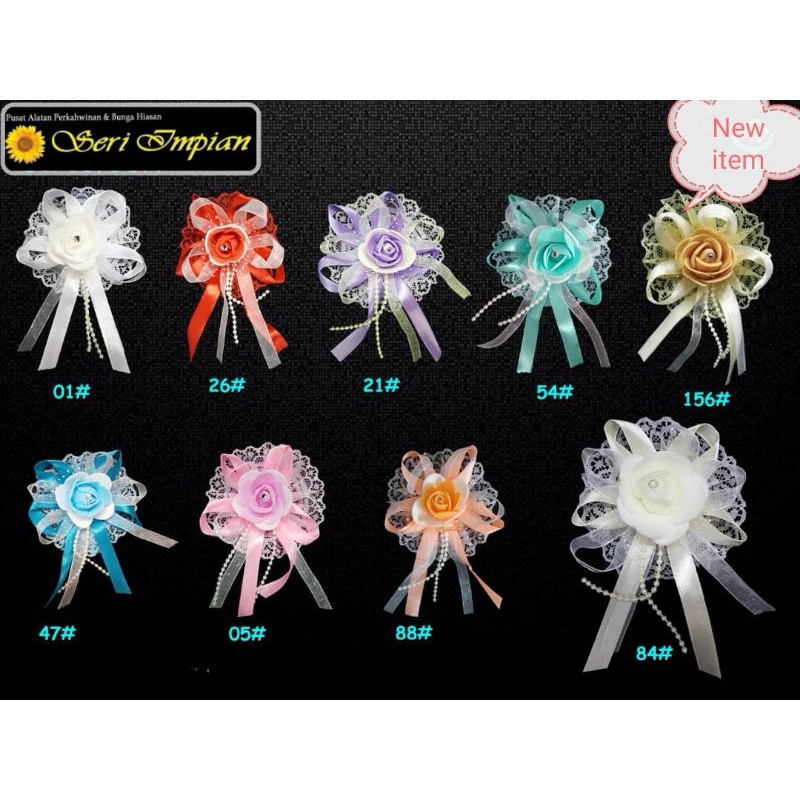 Bunga rozek/ Bunga Kendarat Bunga Dada Flower Corsage With Safety Pin ...