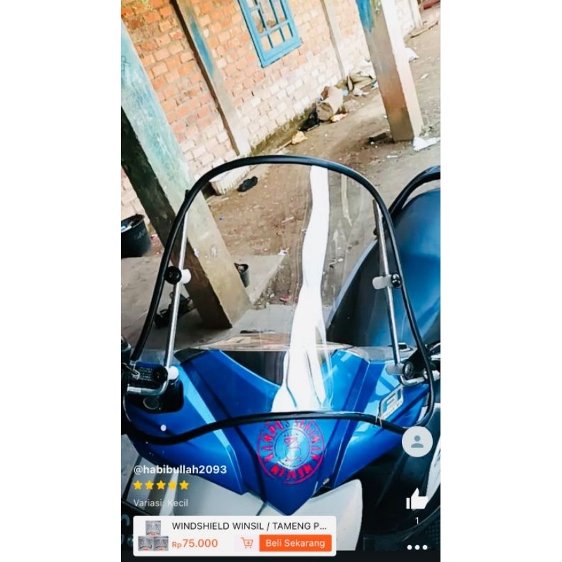 ARz>~Windshield Acrylic Wind Shield Front Protector Motorcycle Winsil ...