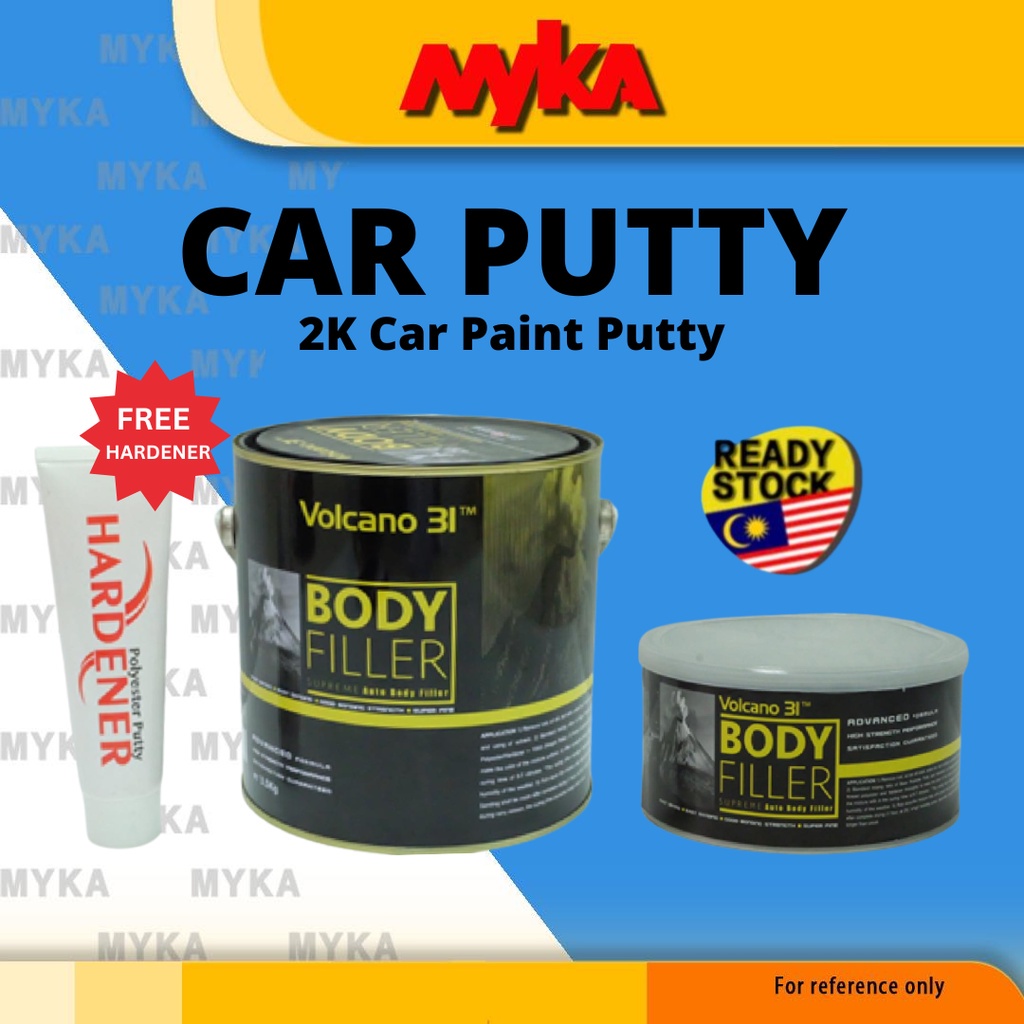 Poly putty 2K simen kereta car body filler automotive putty bondo simin ...