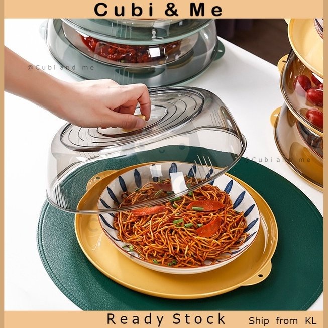 C&M 25cm Stackable Food Cover Transparent Food Insulation Dustproof ...