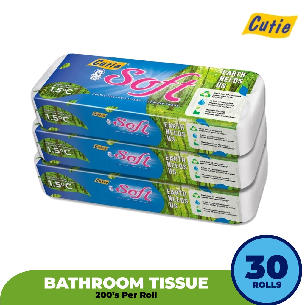 SKM Cutie Soft Bathroom Toilet Tissue 3in1 (200's x 30 Rolls) L219 ...