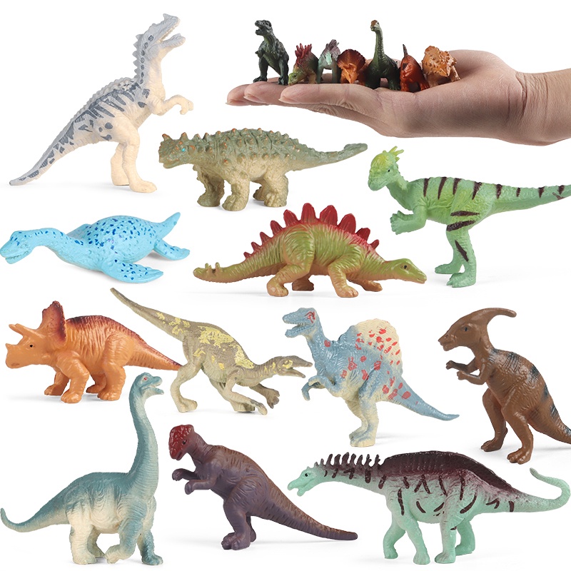 Jurassic Playset Pterosaur T-Rex Mosasaurus Triceratops Dinosaurs Model ...