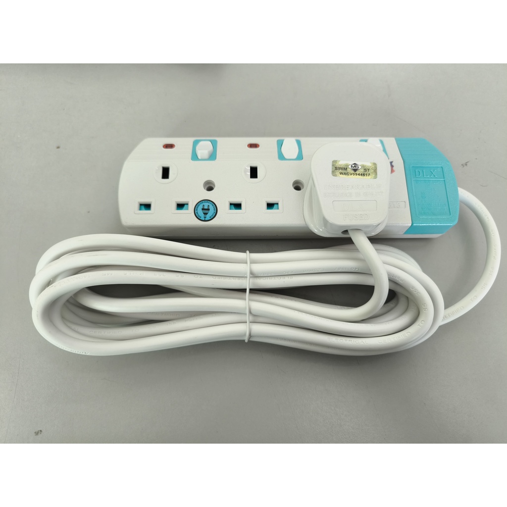 extension 3 plug 2 / 3 / 4 / 5 Gang SIRIM 5M Heavy Light Duty Extension ...