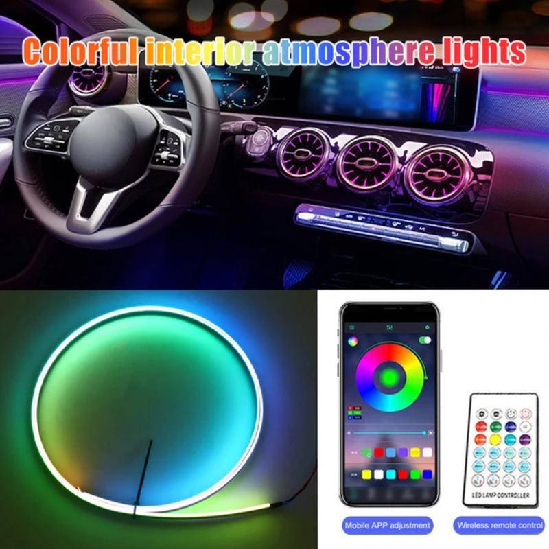 Car Interior Strip Lights RGB LED Ambient Lighting Tube Light Dashboard ...