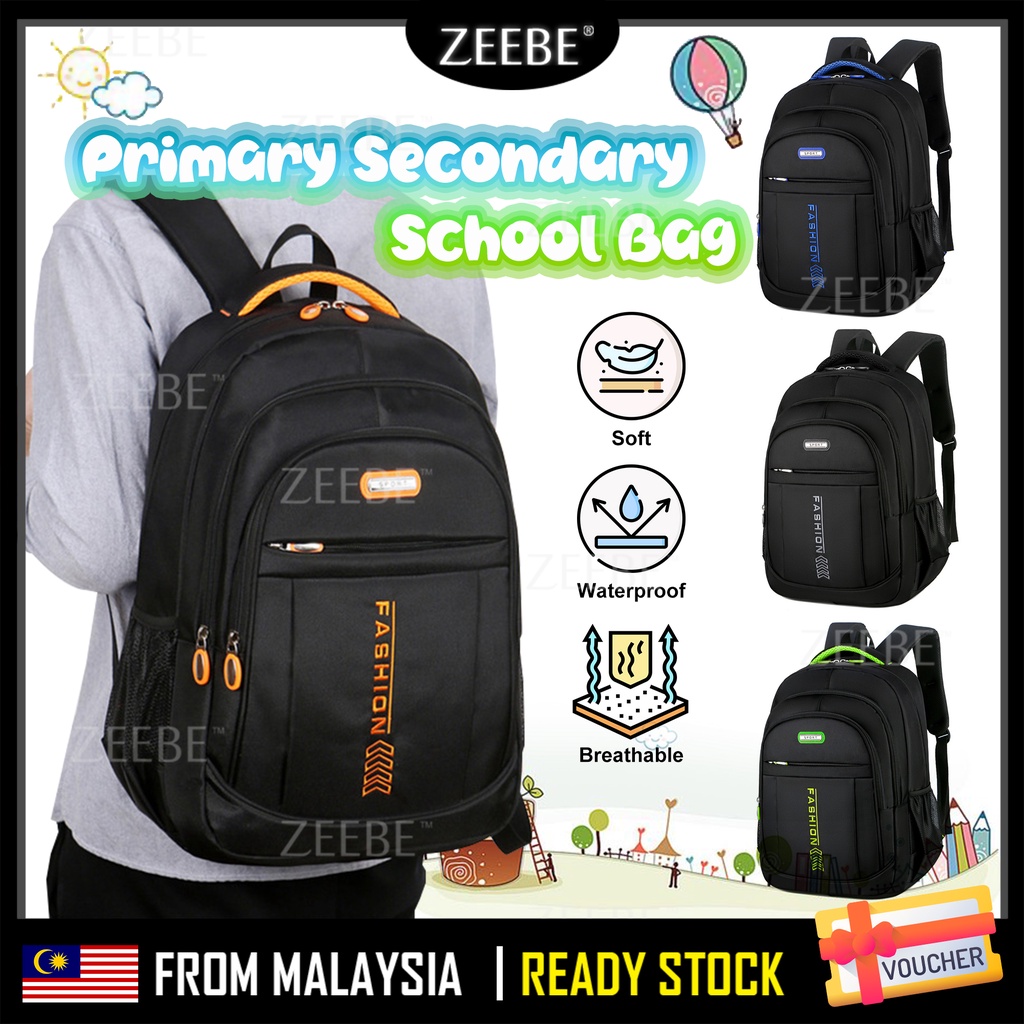 ZEEBE School Bag Primary Secondary Backpack Student Bag Children Beg ...