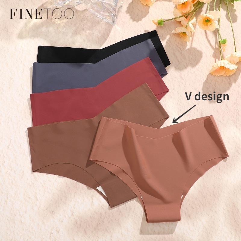 FINETOO Seamless Panties for Woman V Design High Waisted Underwear ...
