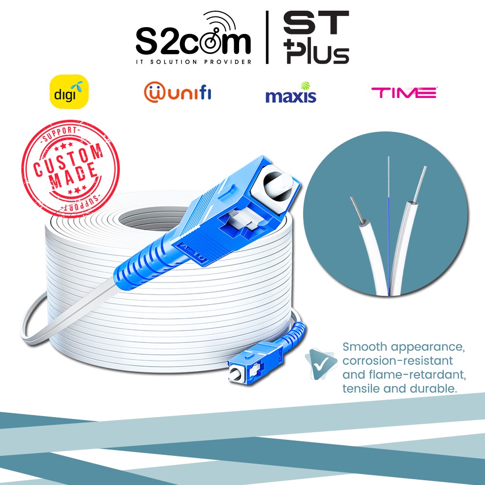 FTTH Fiber Optic 1 Core Indoor Drop Cable Singlemode Cable For Unifi ...