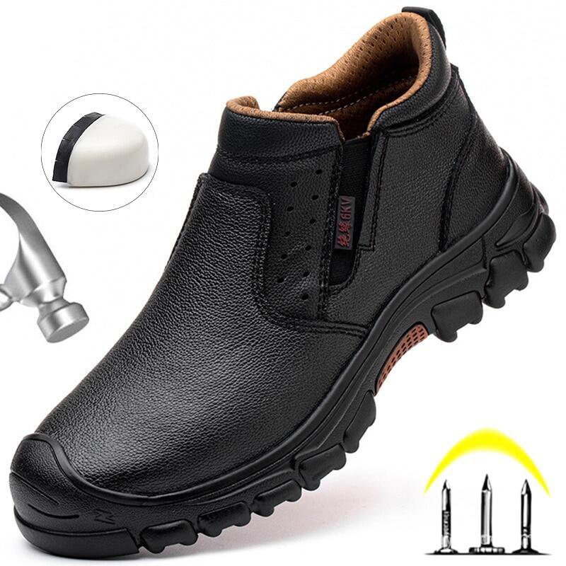 Waterproof Work Boots Safety Composite Toe Shoes Men Anti-smash Anti ...