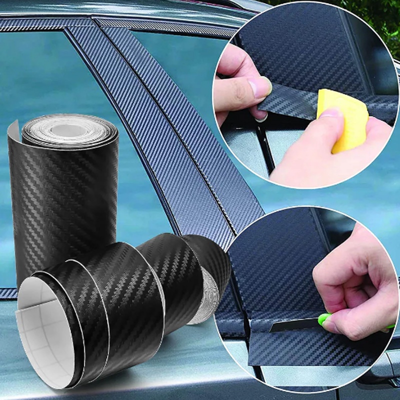 3D Nano Carbon Fiber Tape Car Sticker Anti Scratch Tape Auto Door Sill ...