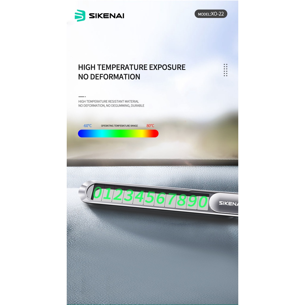 SIKENAI Zinc Alloy Stop Sign Temporary Parking Display Plate With ...