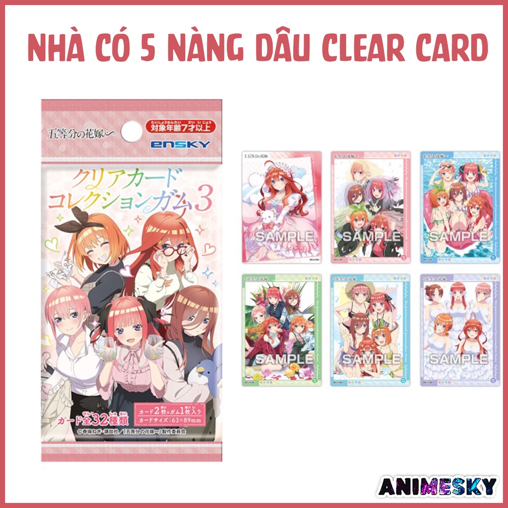 Pack of 5 Brides dignity cards clear card gum vol 3 Genuine - Gotoubun ...