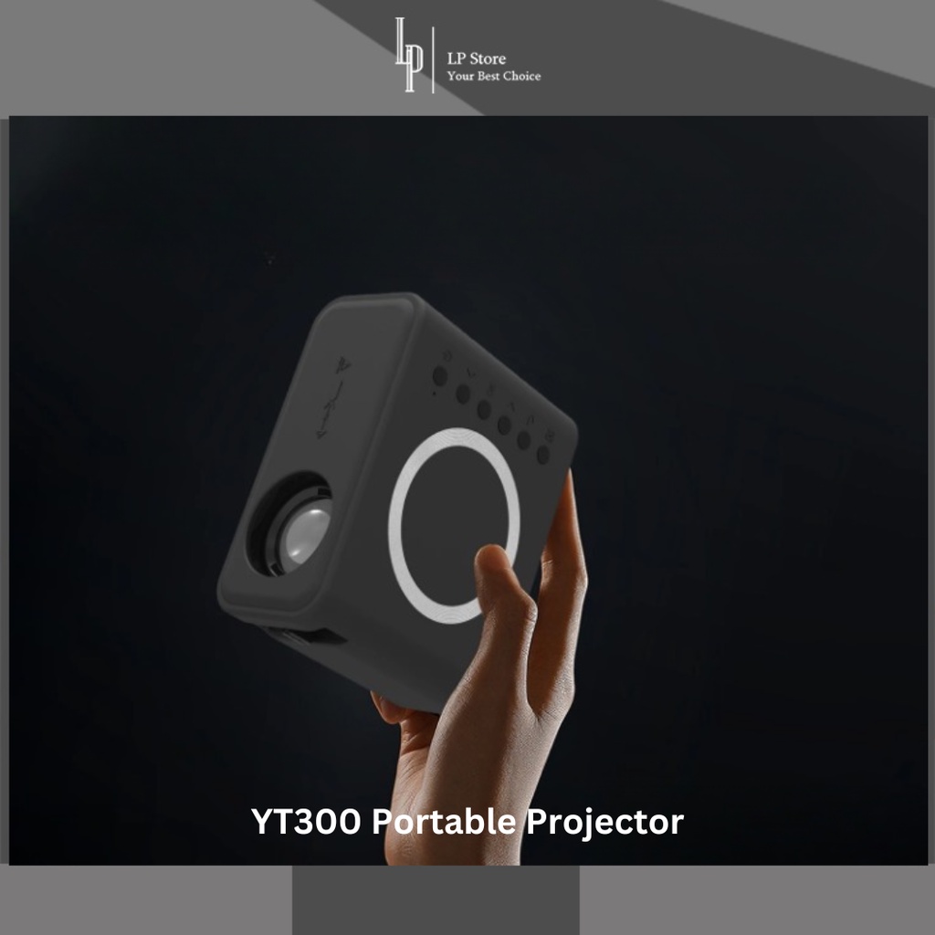 YT300 Mini Portable Projector Full HD 4K1080P LED Projector Diffuse ...