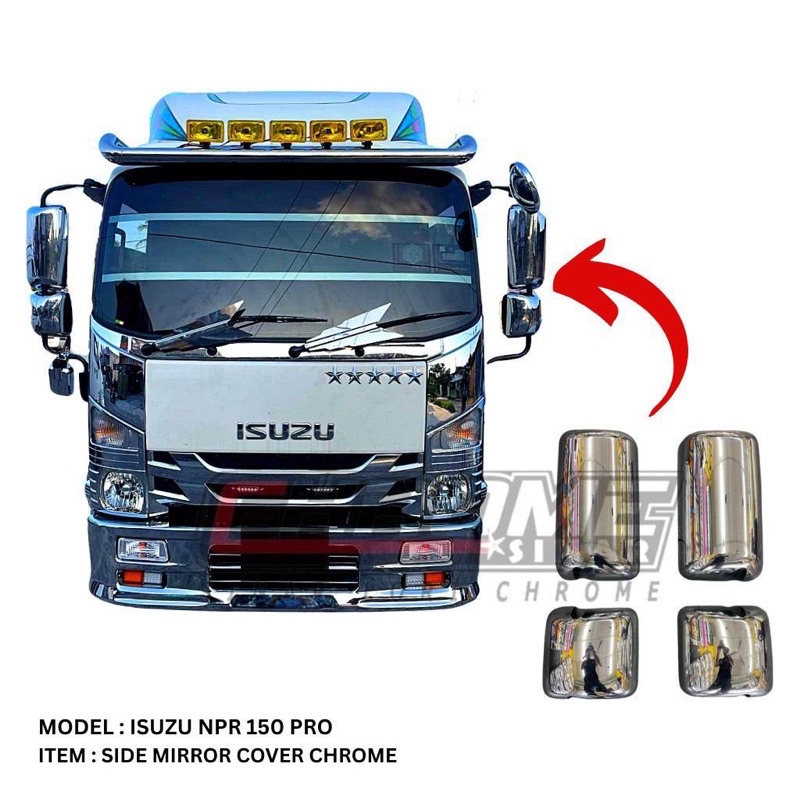 ISUZU NPR 150 PRO SIDE MIRROR COVER CHROME | Shopee Malaysia