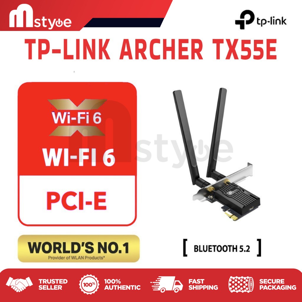 TP-Link Archer TX55E AX3000 WiFi 6 & Bluetooth 5.2 PCIe Wireless ...