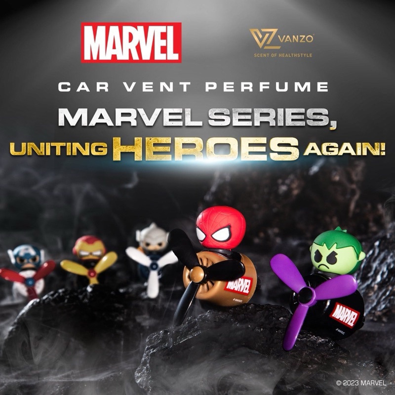 Tsum Tsum Disney Vanzo x Marvel car vent perfume 𝗩𝗔𝗡𝗭𝗢 Marvel Series ...