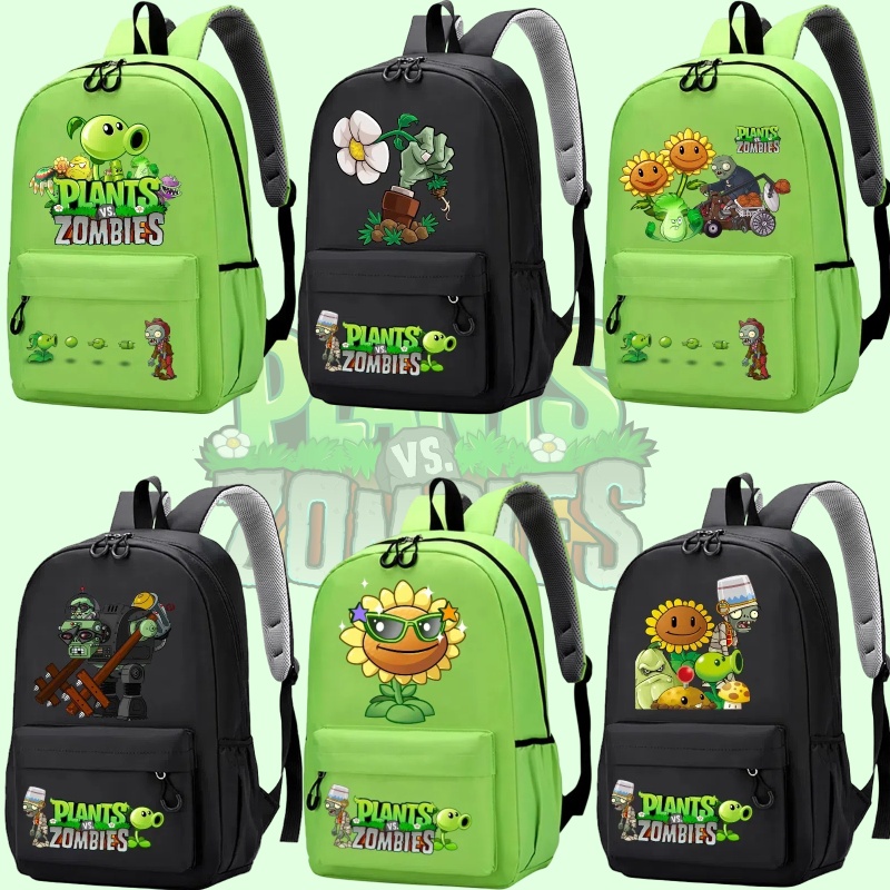 Plants vs. Zombies School Bag Classic Game Large Capacity Multi ...
