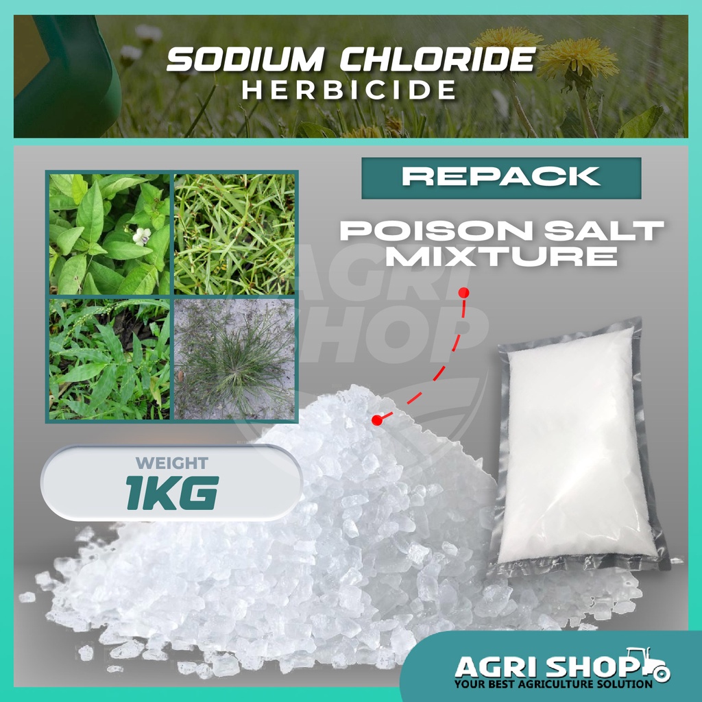 Agrishop 1KG Sodium Chlorate 99% Herbicide Mixture Garam Campuran Racun ...