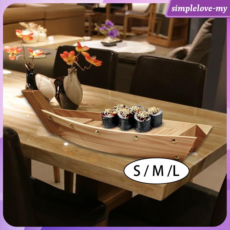 Sushi Boats 31.5 Inch Bamboo Sushi Boat Serving Tray - Extra Large ...