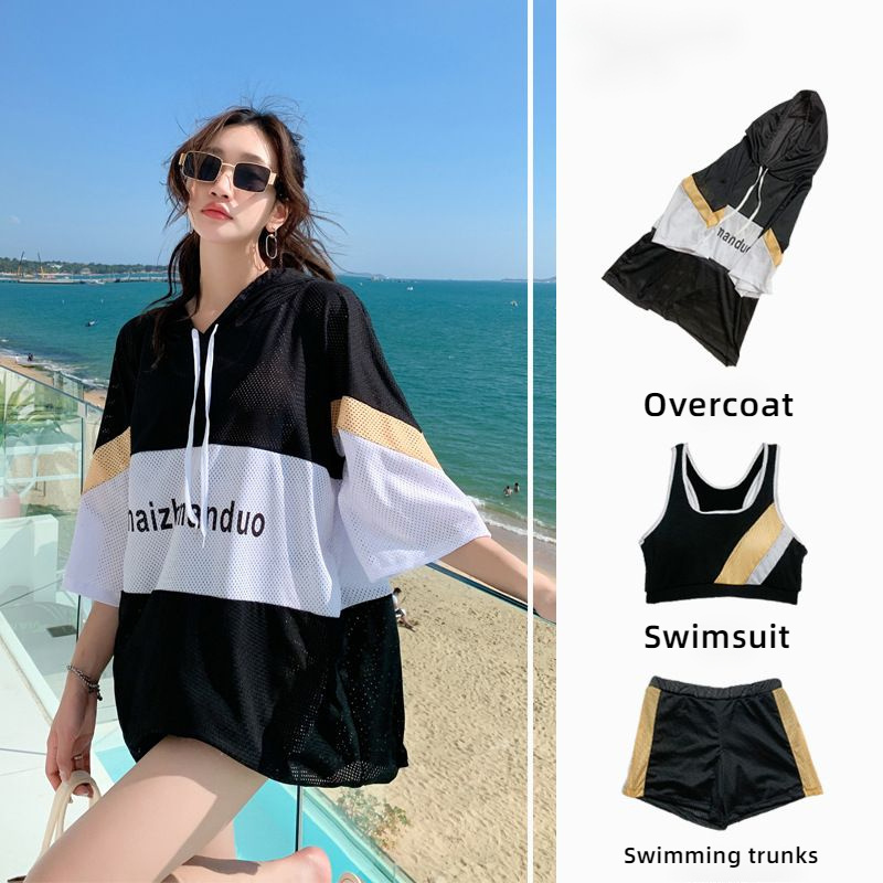 Long Sleeve Swimming Suit Woman Beachwear Baju Renang Swimwear Swimsuit Inswind Sun Protection