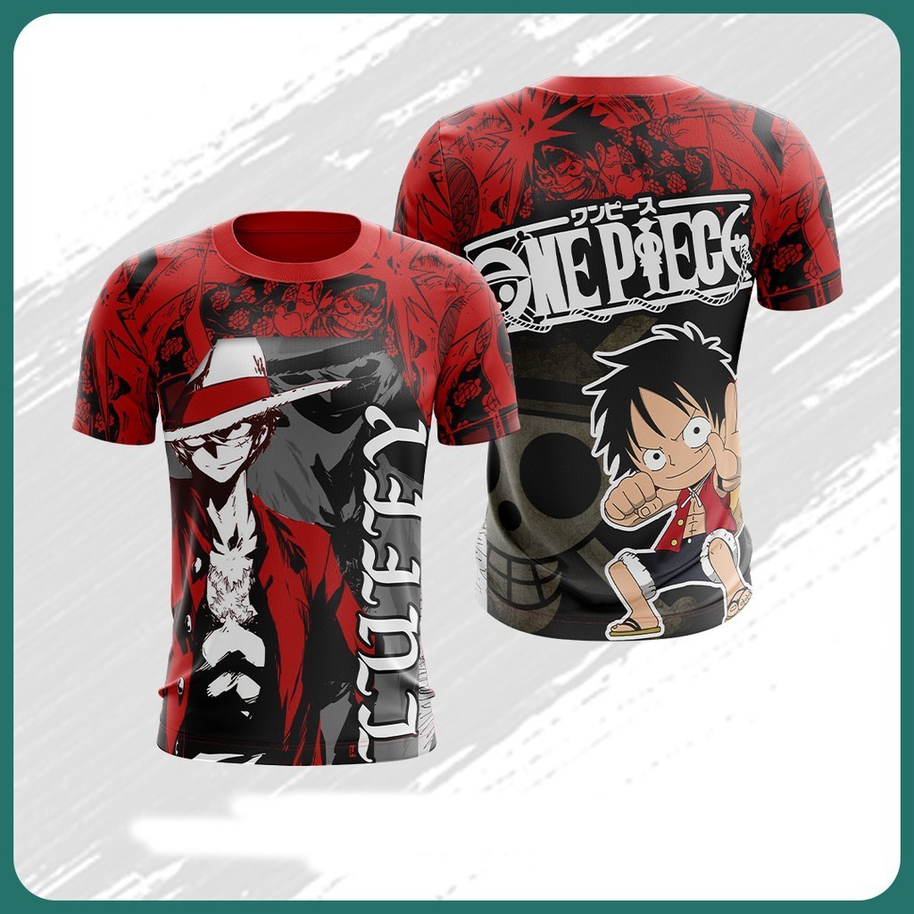One Piece Anime T-shirt Full Sublimation Collection T-Shirt | Shopee ...