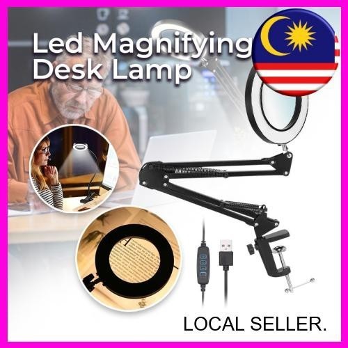 OEM Desk Lamp USB Powered with Magnifying Glass Lampu membaca dengan ...