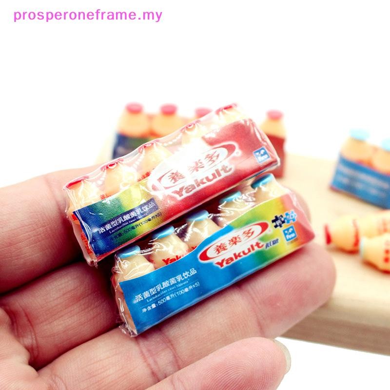 prosperoneframe Dollhouse Mini Plastic Package Yakult Drinks Simulation ...