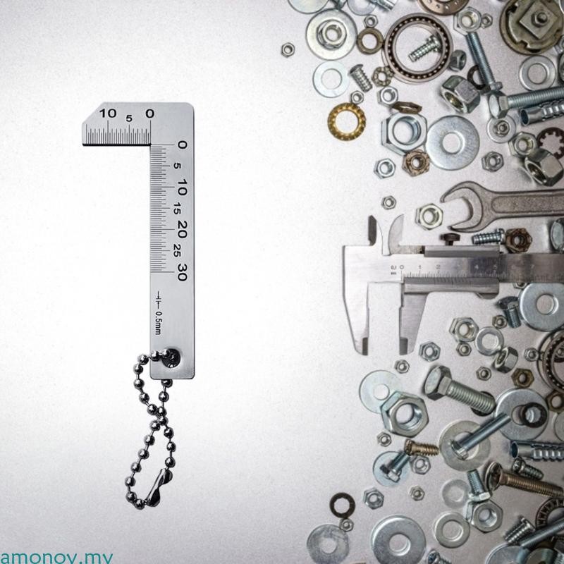 amonoy Stainless Chamfering Ruler 0-30mm Chamfered Gauge Graduation 0 ...