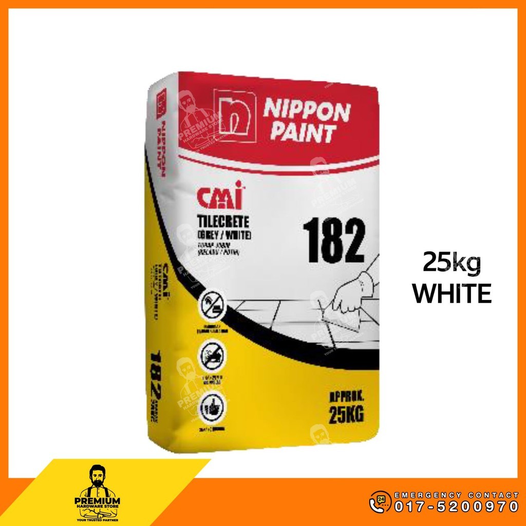 CMI Tilecrete 182 White (BONDCRETE) 25KG - Simen Premium Grout Jubin ...
