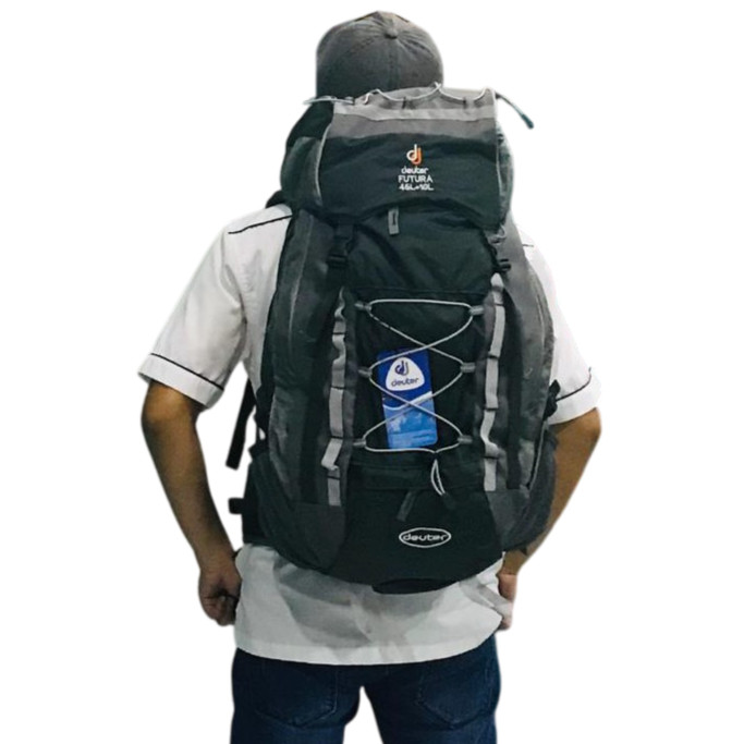 BEG DEUTER Hiking Backpack HITAM BEG LELAKI DEUTER 45+10 LITER Travel ...