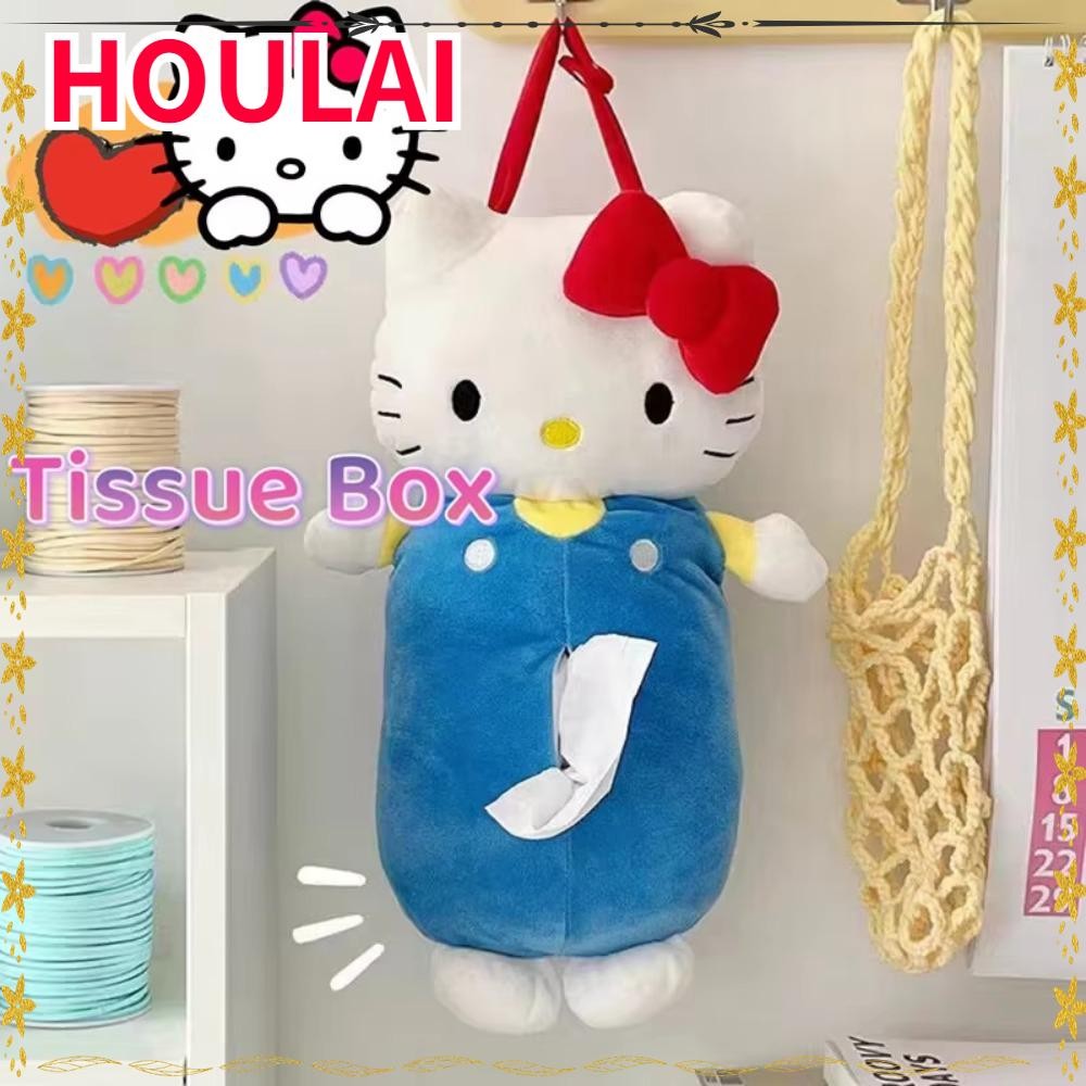 HOULAI Hello Kitty Tissue Cover, Storage Plush Hello Kitty Tissue Box ...