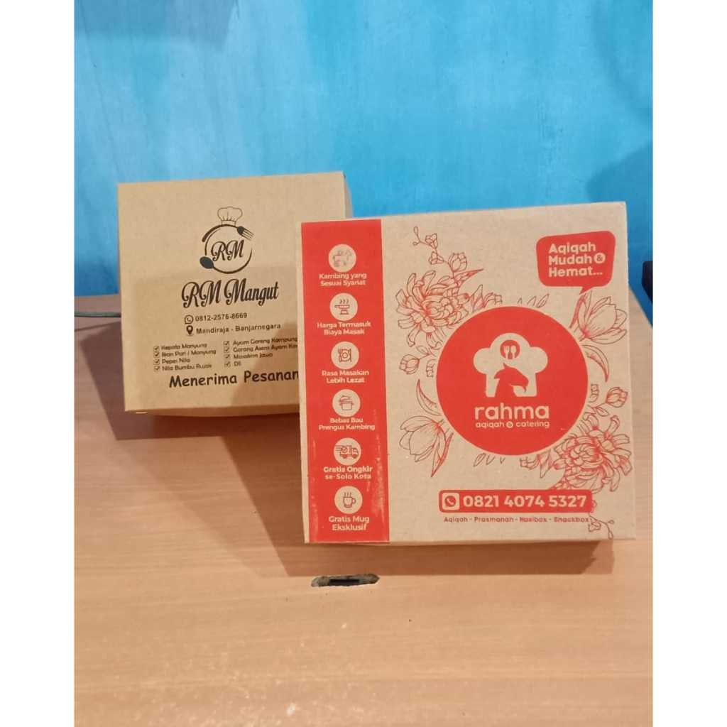 Custom CHOCOLATE LUNCH BOX 20X20 DOFF / NEW RICE BOX / RICE DUS / RICE ...