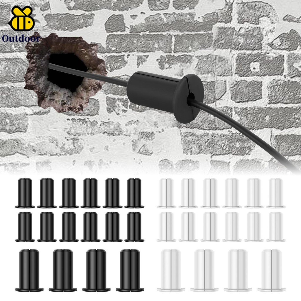 16Pcs Wall Bushing Grommet Silicone Cable Grommet Portable Wall Hole ...
