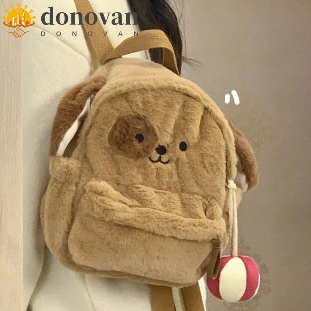 DONOVAN Cartoon Puppy Backpacks, Plush Doll, Sweet Dog Animal Large ...