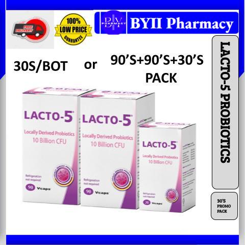 (exp: 3/2025) LACTO-5 PROBIOTICS FOR DIGESTION (30'S/90'S/90'SX2 FOC ...