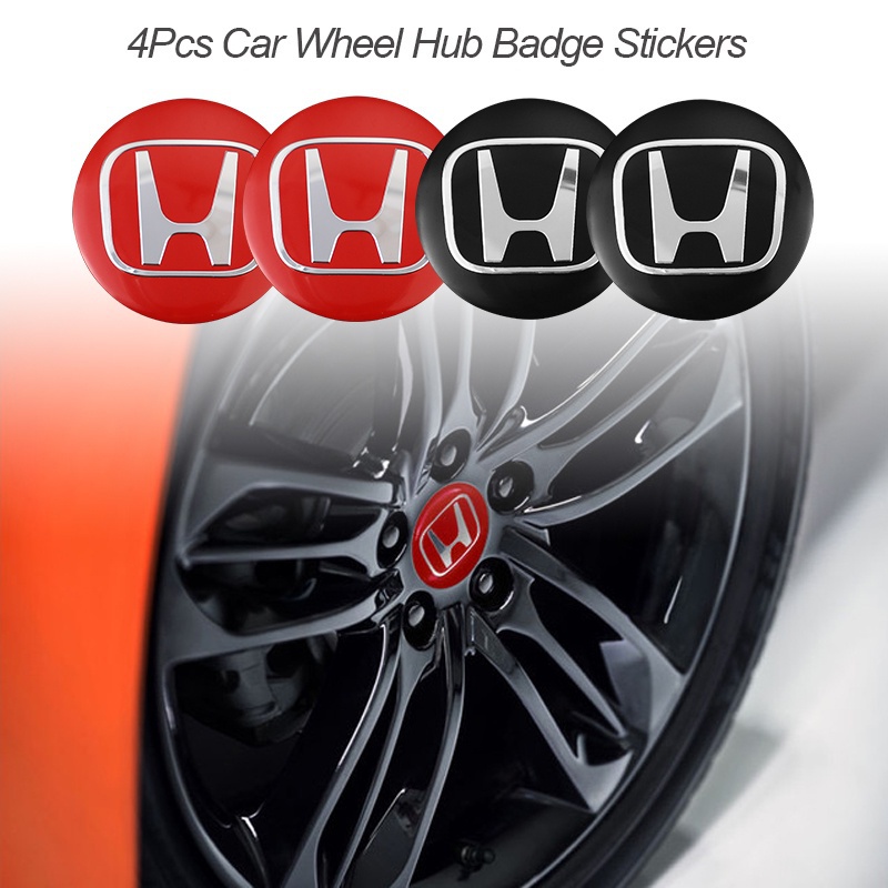 4Pcs 56mm Car Wheel Center Cap Emblem Sticker For Honda City Civic Brio ...