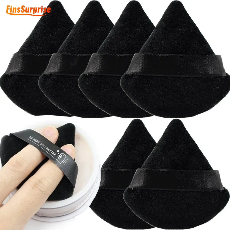 Classic Soft Triangle Velvet Powder Puff Eye Nose Invisible Applicator ...
