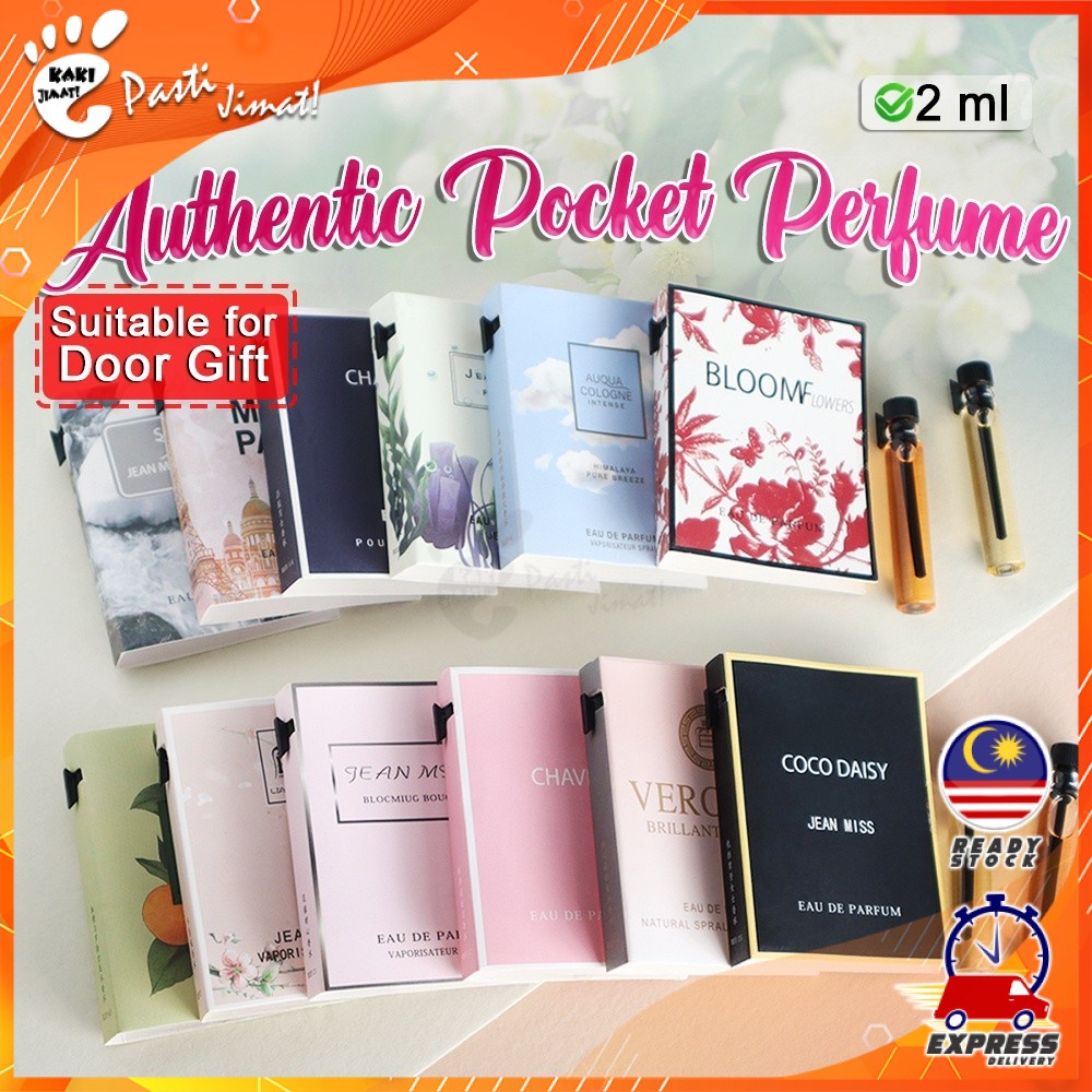 Kaki Jimat Card Pocket Perfume 2ML Door Gift Various Fragrance Minyak ...