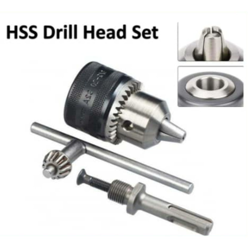 1.5mm-13mm SDS Drill Chuck Head Set Adapter Converter with Adaptor Key ...