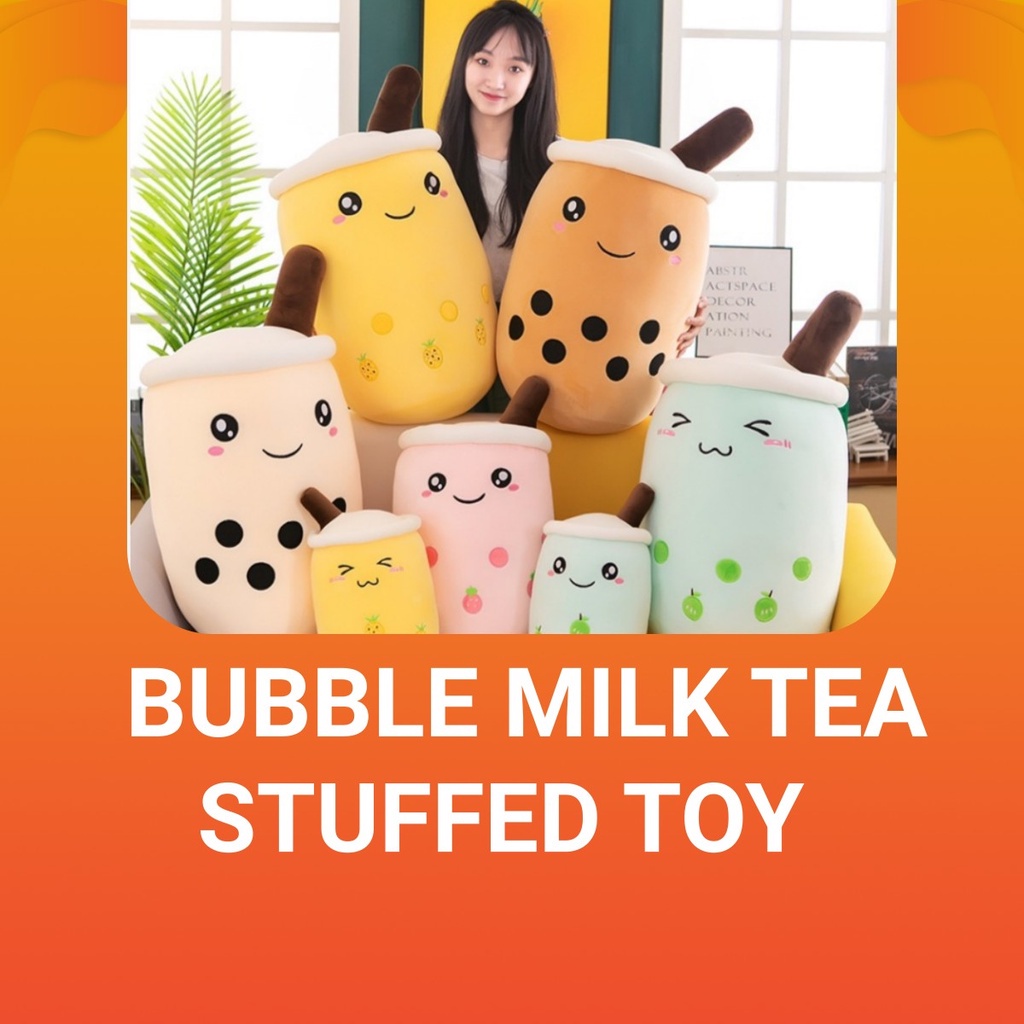 [Johor Seller]Cute milk tea cup pillow plush toy doll large girl super ...