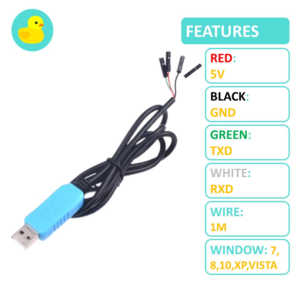 PL2303TA USB to TTL UART RS232 Serial Bridge Converter Cable | Shopee ...