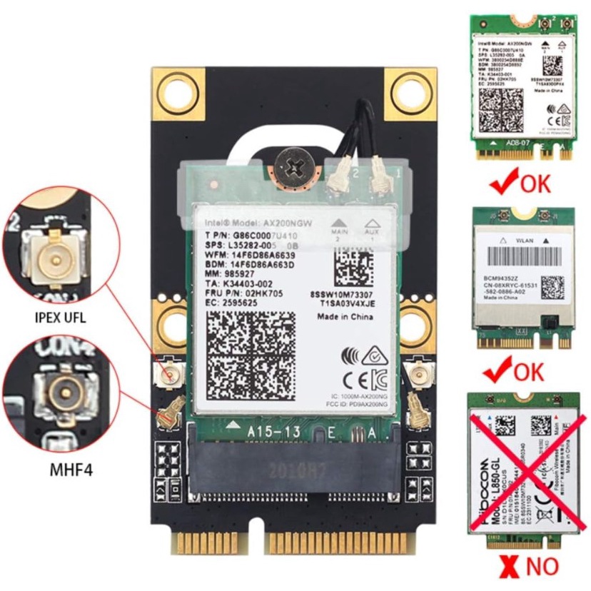 Dual Band Wireless Wifi Card Mini Pci E Wi Fi 6 Adapter Intel Ax210