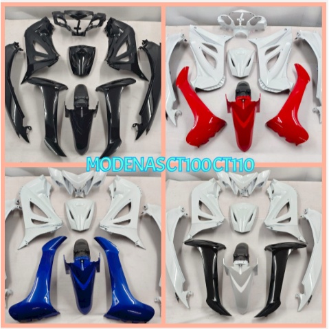 MODENAS CT100 CT110 BODY COVER SET COLOUR PARTS - BLACK / RED / BLUE ...