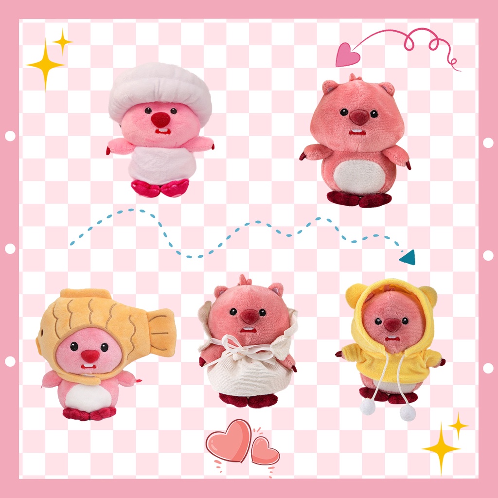 Cute Loopy Plush Toys Lovely Korea Style Pink Little Beaver Doll Kawaii ...