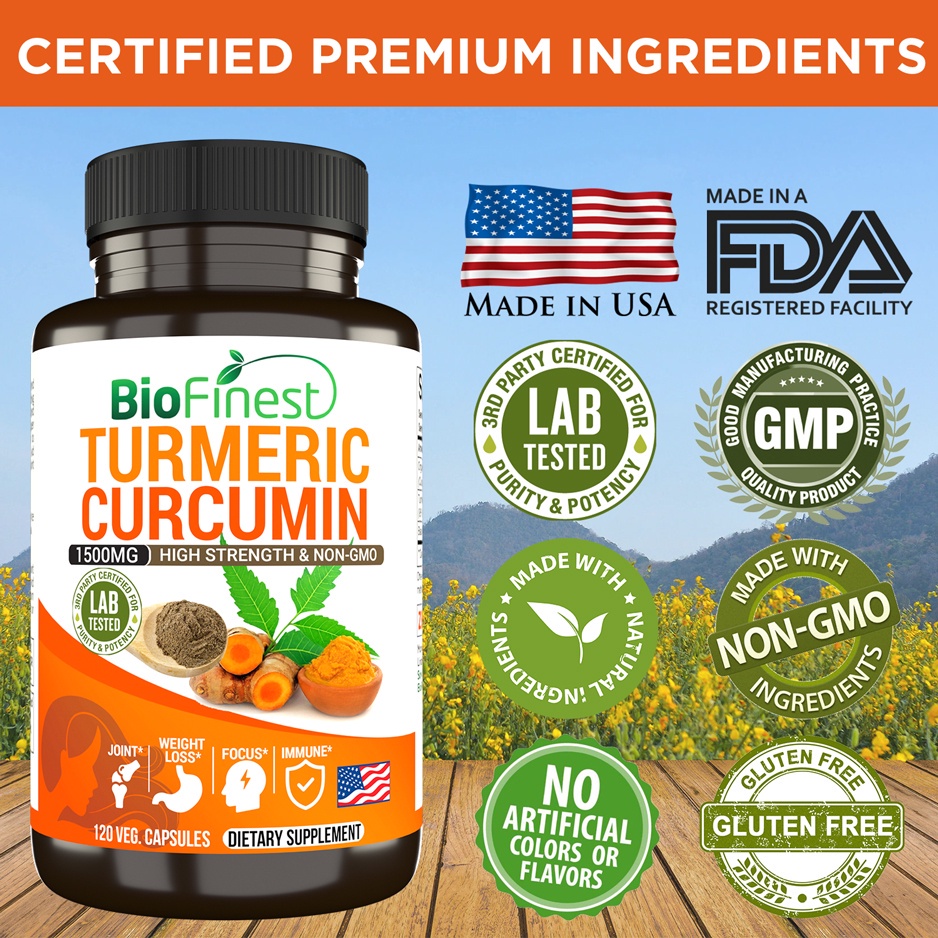 Curcumin 1500 Mg - Natural Support for Joint Health and Inflammation ...