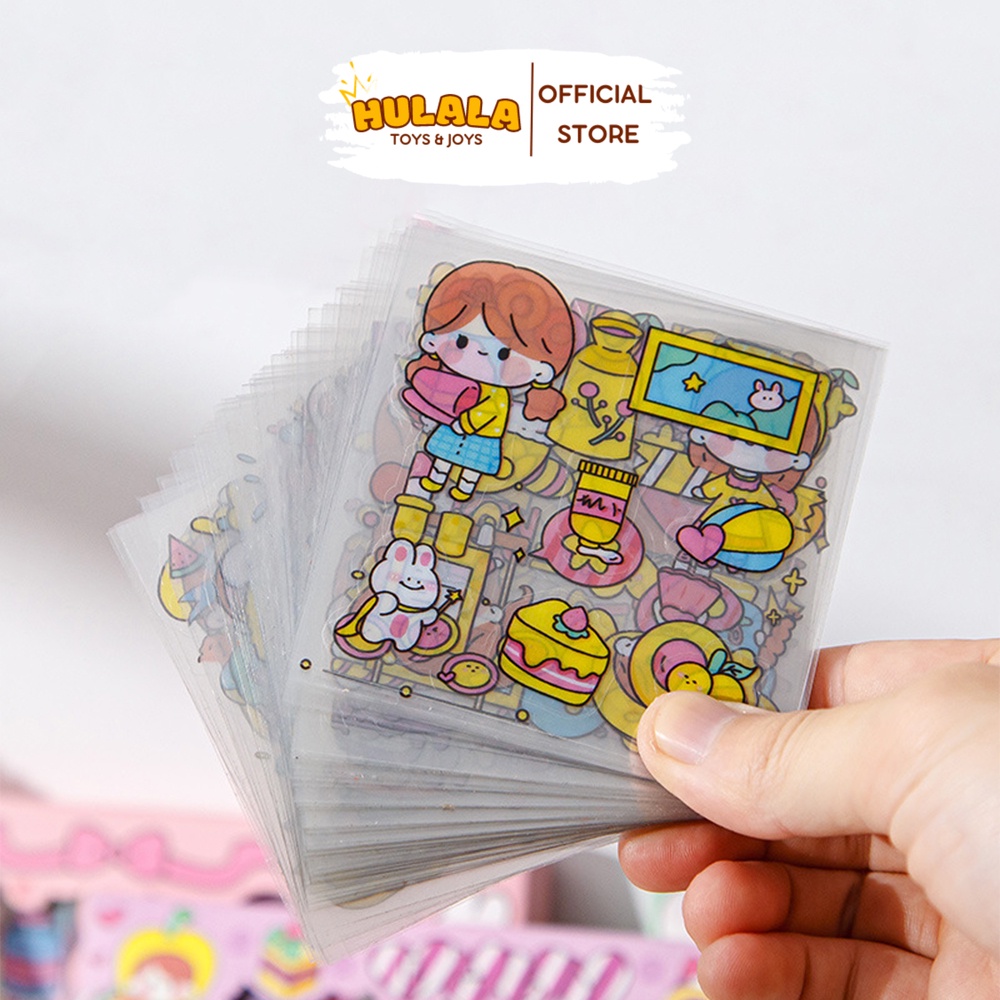 Pvc sticker set Cute girl DIY notebook stickers | Shopee Malaysia