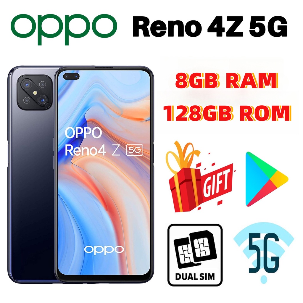 【READY STOCK】100% Original - OPPO RENO 4 4Z 5G Network (8GB Ram + 128GB Rom) 6.5 inch 4G 5G LTE ...