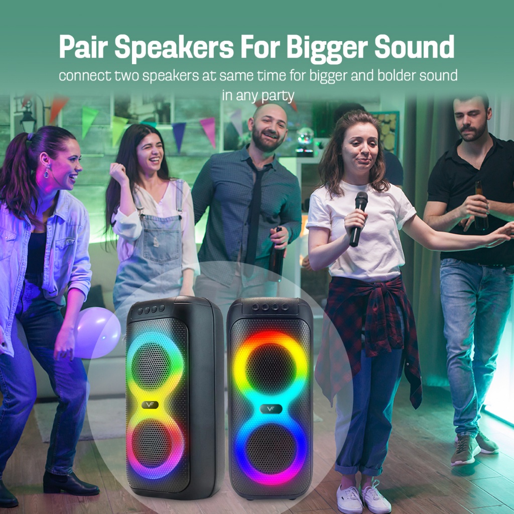 Vinnfier VF Tango 101 TWS Wireless Portable Bluetooth Speaker Wireless Mic Stereo Bass Super FM ...