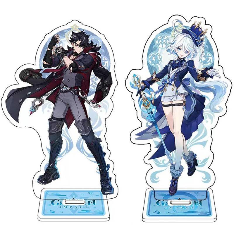21 Styles Game Genshin Impact Desk Plate Models Focalors Furina Raiden ...